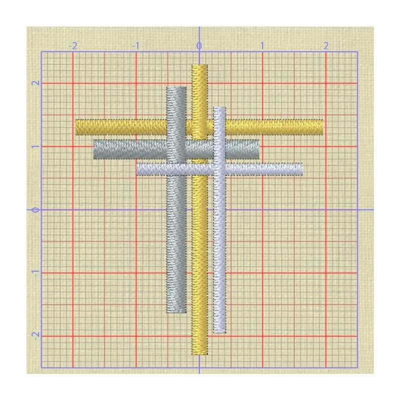 Motif de broderie "Triple Croix"